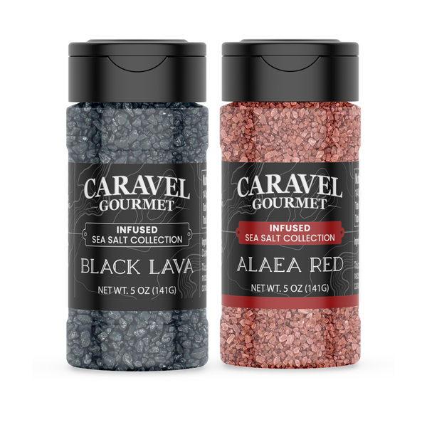 Pacific Sea Salts 2-pack - Hawaiian Alaea Red & Black Lava – Caravel ...